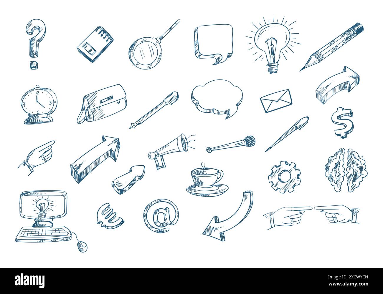 Technology sketch icon set doodle Stock Vector Image & Art - Alamy