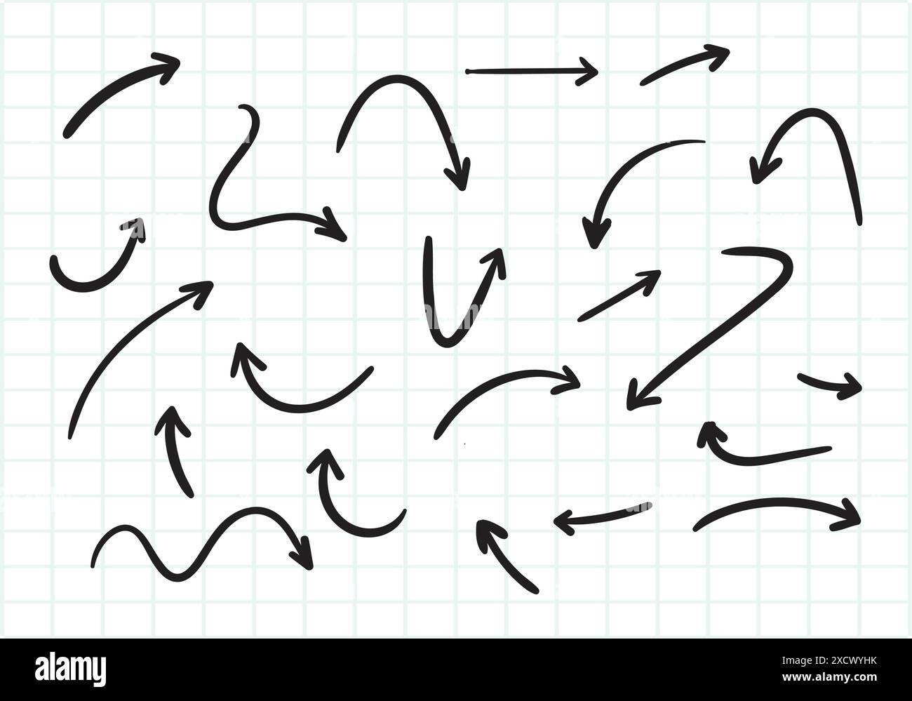 Hand drawn creative arrow set design Stock Vector Image & Art - Alamy