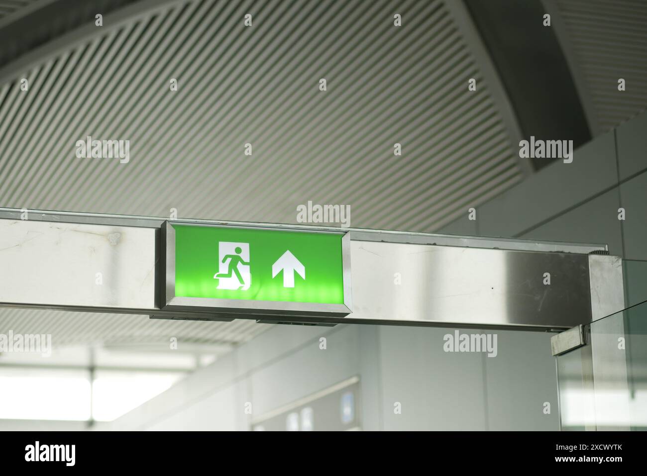 emergency exit door inside of a building Stock Photo - Alamy