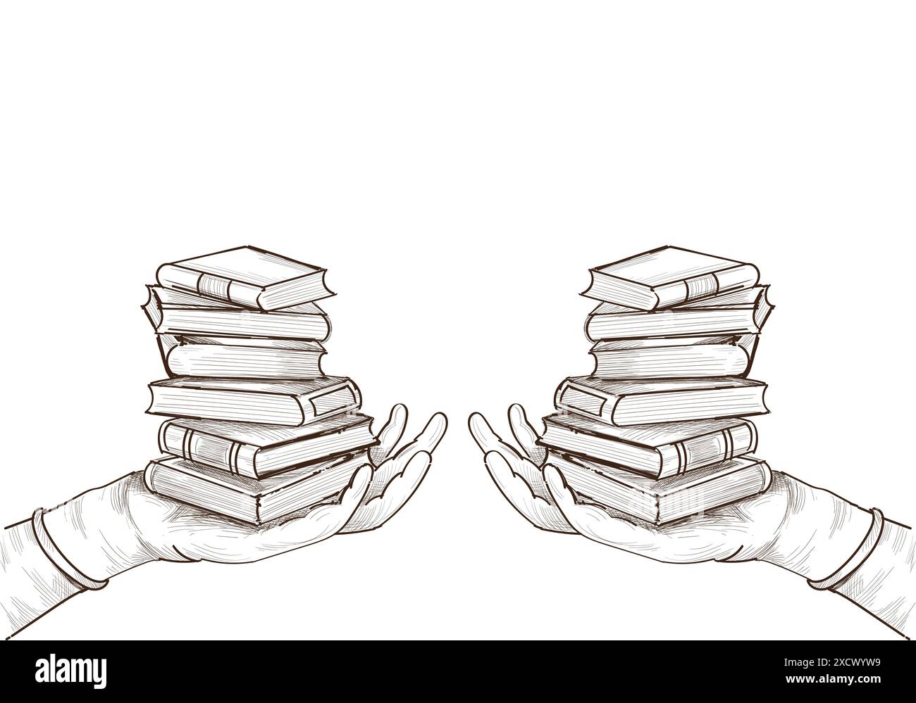 Hand drawn education book sketch design Stock Vector Image & Art - Alamy