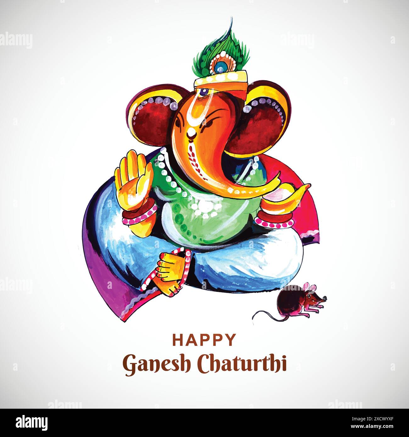 Happy ganesh chaturthi indian festival poster design Stock Vector Image ...