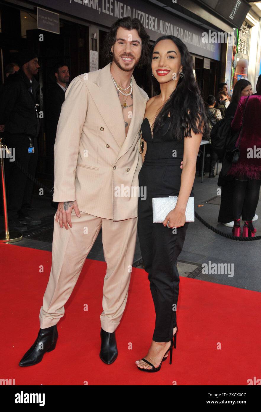 Michelle Tsiakkas and companion at the "Sister Act" gala night ...