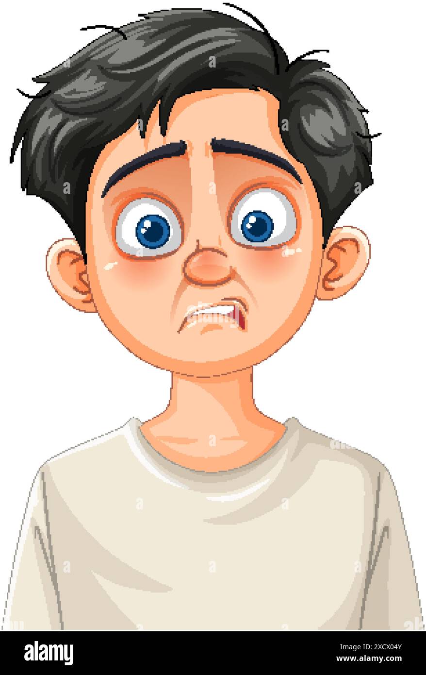 A boy with a confused facial expression Stock Vector Image & Art - Alamy