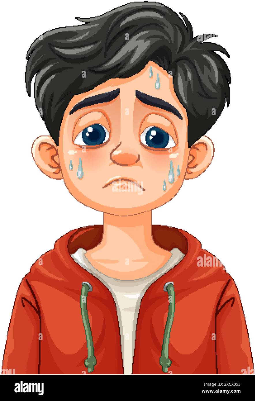 Black child sad face Stock Vector Images - Alamy