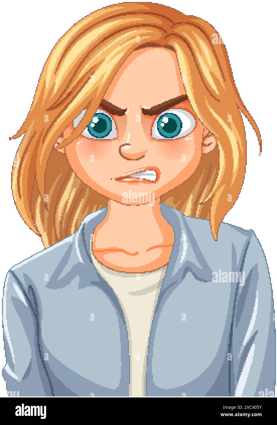 Illustration of a woman expressing anger Stock Vector Image & Art - Alamy