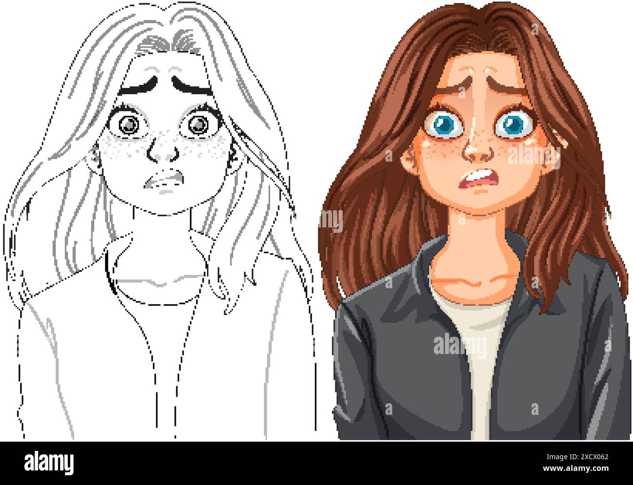 Facial tension Stock Vector Images - Alamy