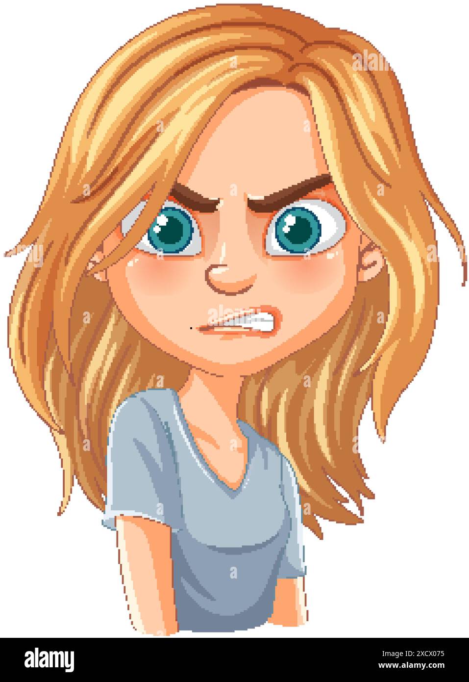 Illustration of a woman expressing anger Stock Vector Image & Art - Alamy