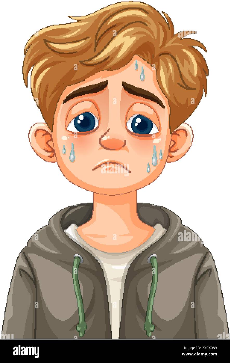 Cartoon eyes looking upset Cut Out Stock Images & Pictures - Alamy