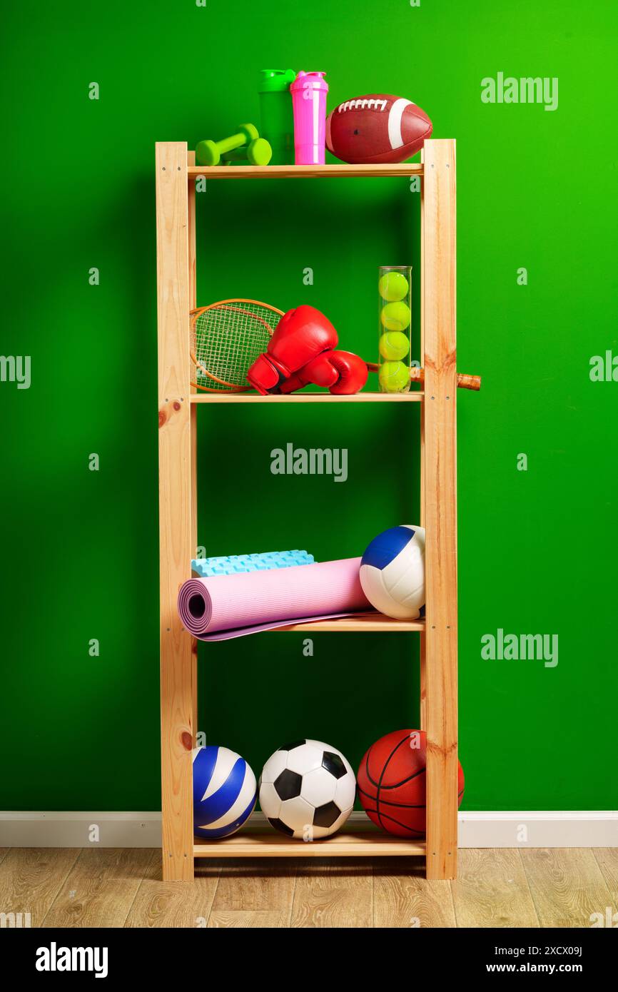 Shelves different sports equipment hi-res stock photography and images ...