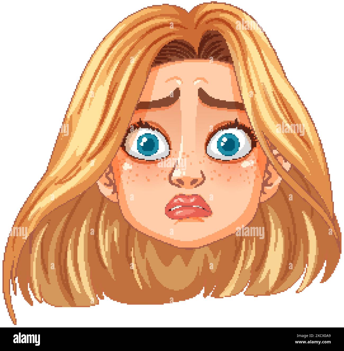Illustration of a woman looking worried Stock Vector Image & Art - Alamy