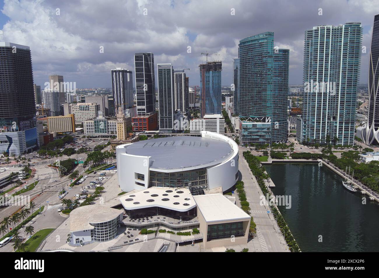 Miami, United States. 11th Aug, 2023. A general overall aerial view of ...