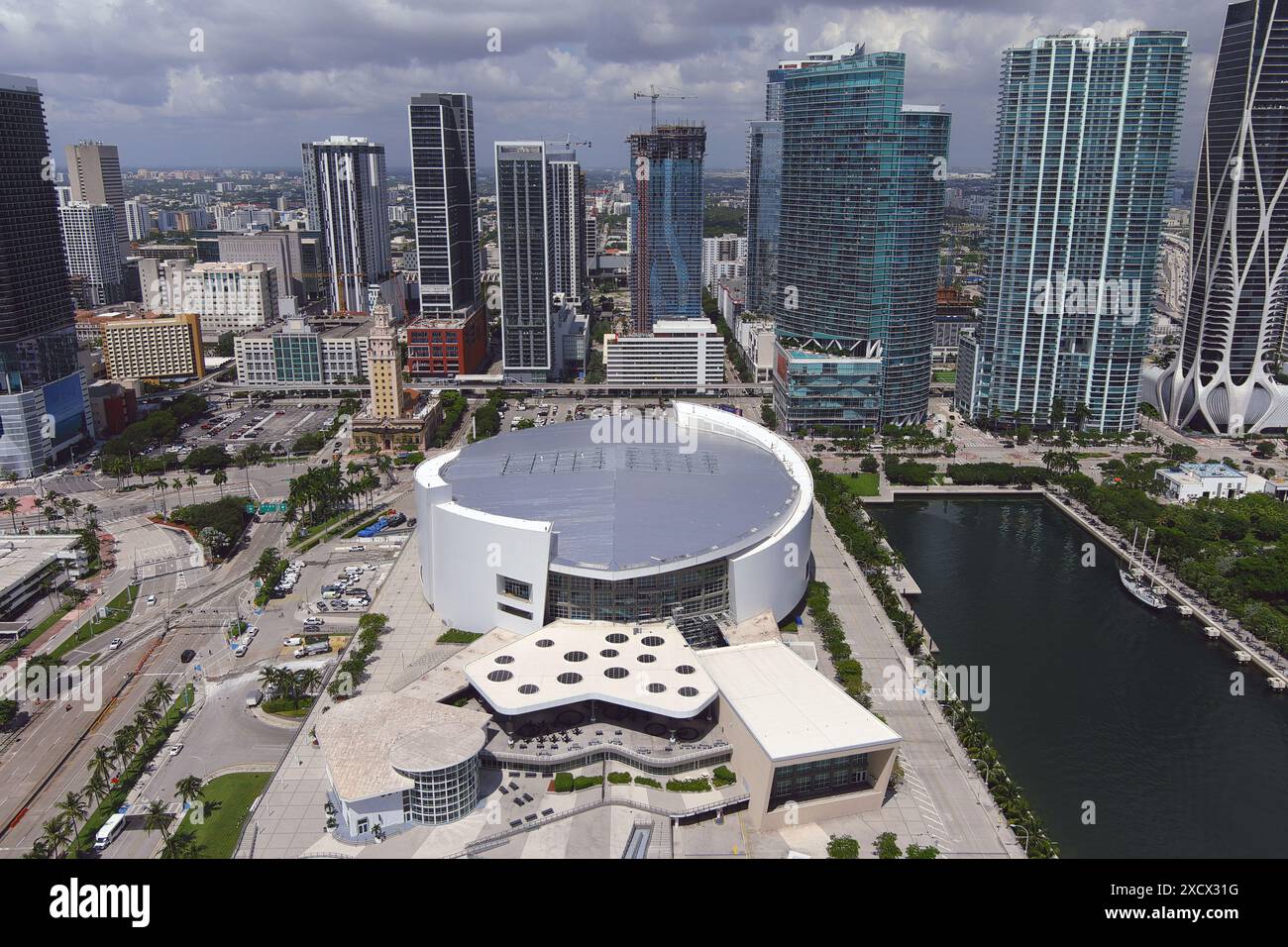Miami, United States. 11th Aug, 2023. A general overall aerial view of ...