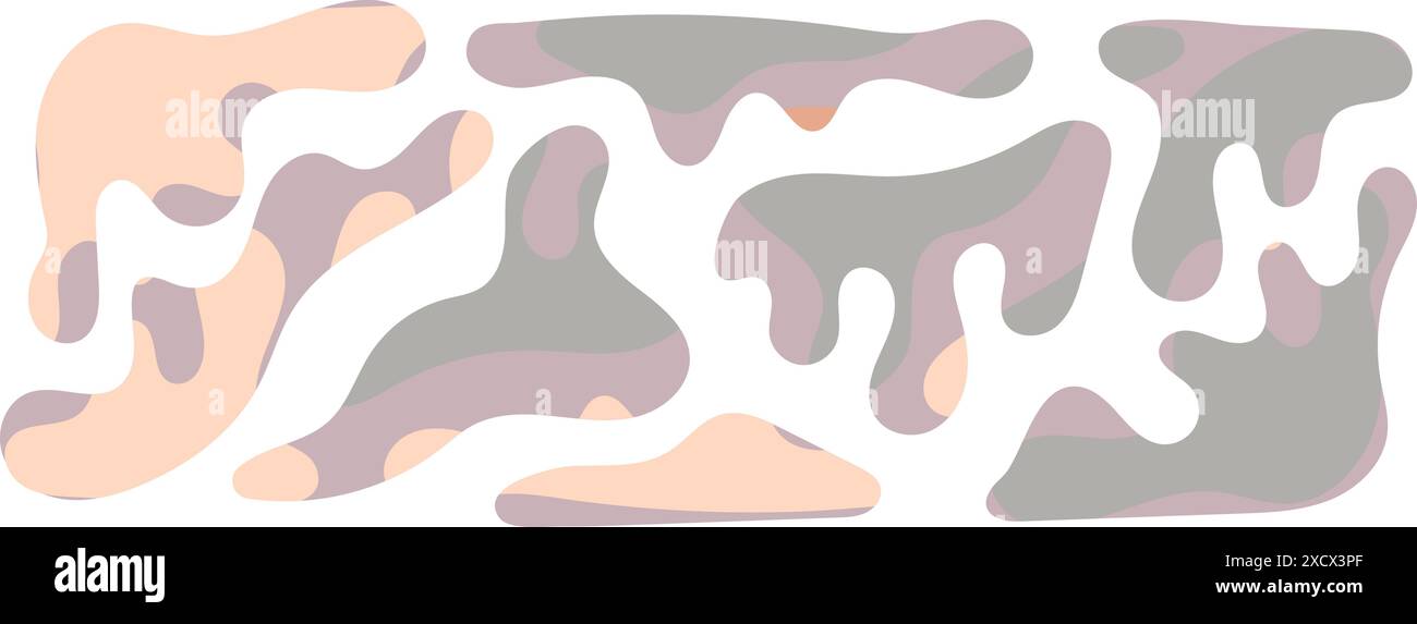 Freeform blob shapes. Abstracts amoeba shapes, freeform organic ...