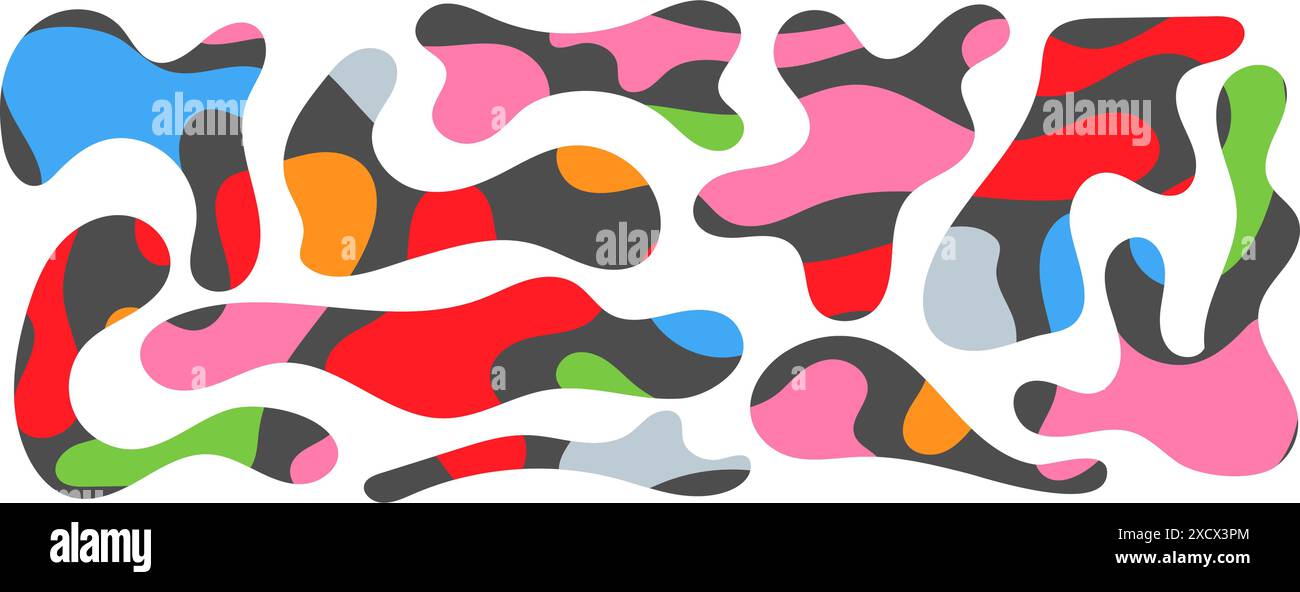 Freeform blob shapes. Abstracts amoeba shapes, freeform organic ...