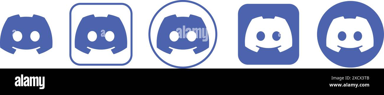 Discord vector logo icon set Stock Vector Image & Art - Alamy