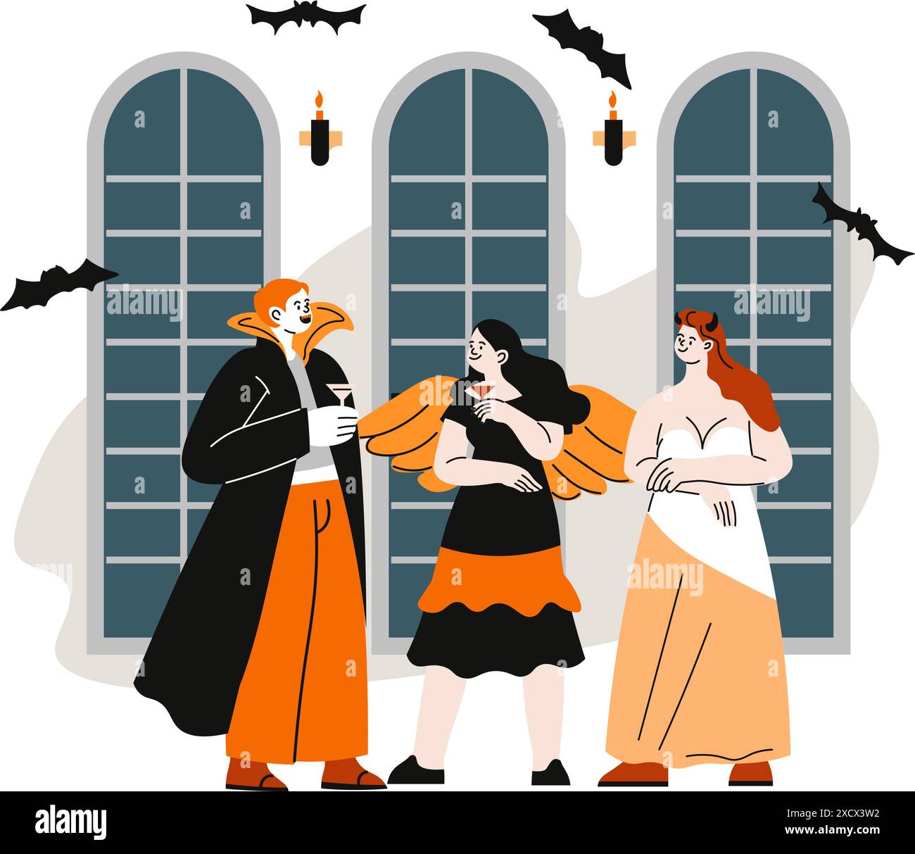 Vampire Themed Halloween Event vector Stock Vector Image & Art - Alamy
