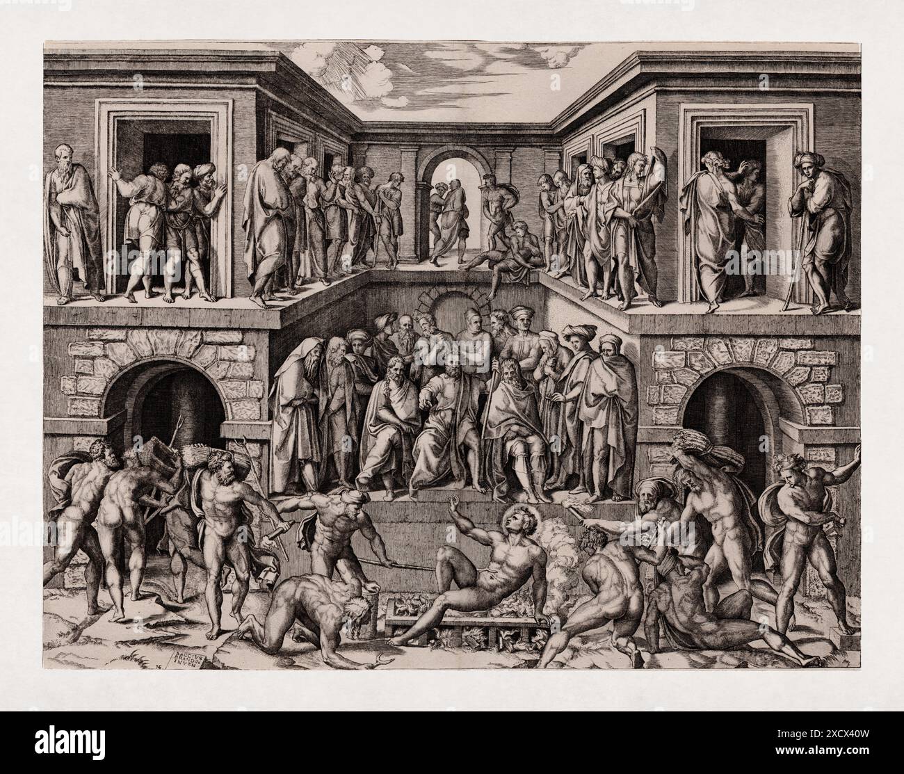 The Martyrdom of Saint Lawrence is a drawing by Baccio Bandinelli and ...
