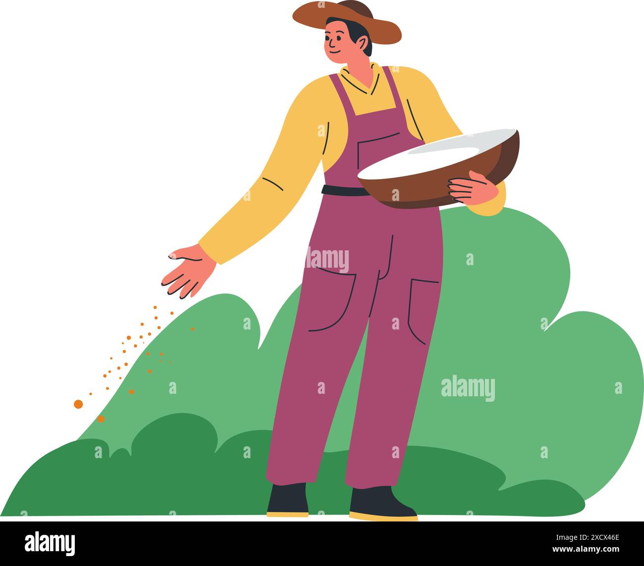 Farmer Planting Seeds Clip Art