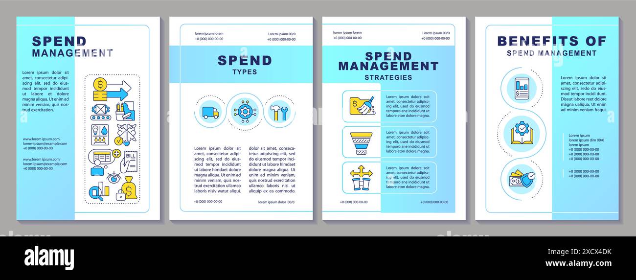 Spend management brochure template Stock Vector Image & Art - Alamy