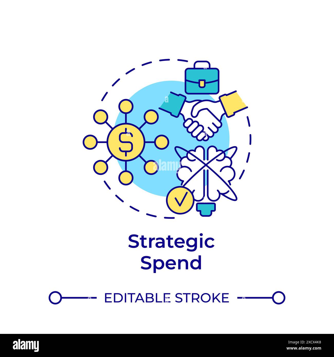 Strategic spend multi color concept icon Stock Vector Image & Art - Alamy