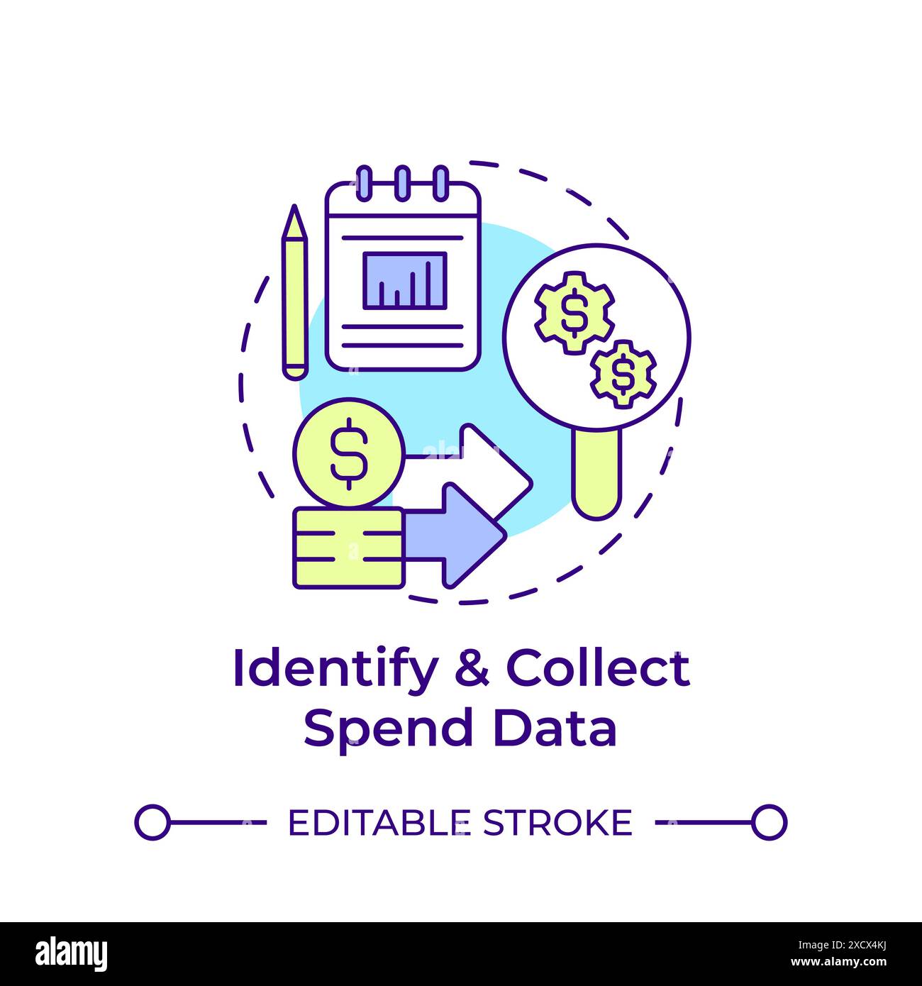 Collecting data icon flat design hi-res stock photography and images ...