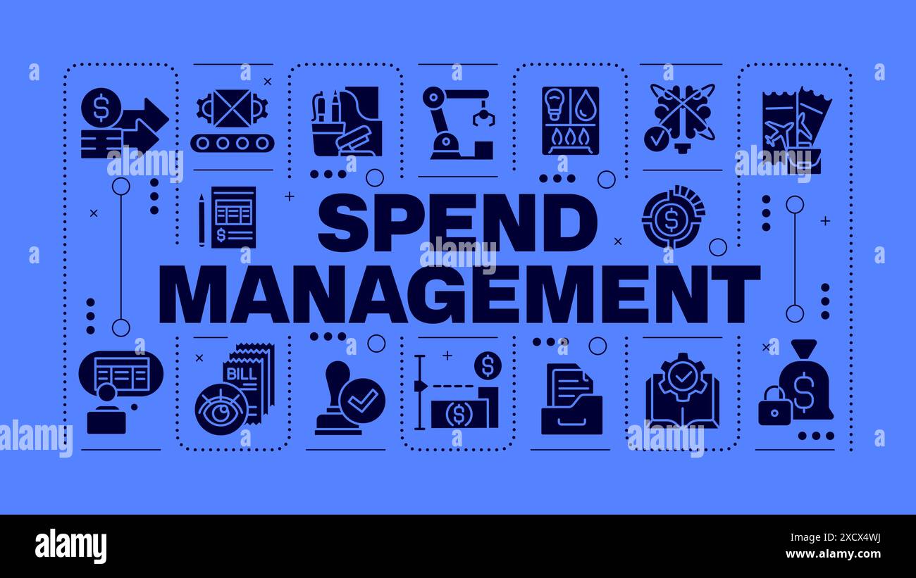 Spend management blue word concept Stock Vector Image & Art - Alamy