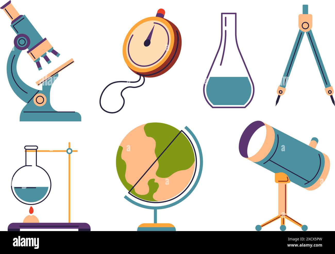 Science Equipment Vector Set illustration Stock Vector Image & Art - Alamy