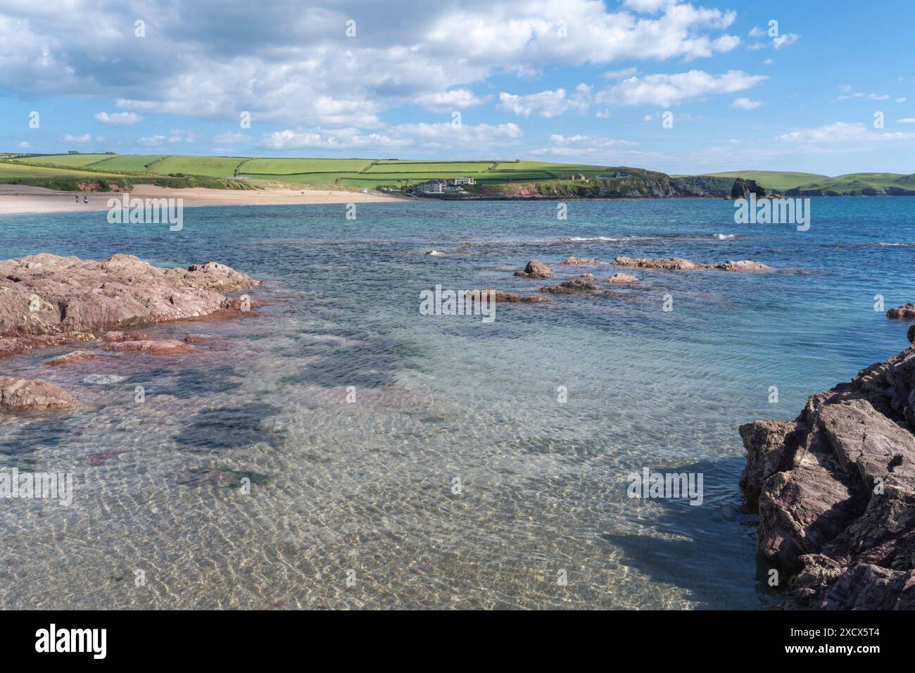 The National Trust Beach of South Milton Sands in the South Hams, Devon ...