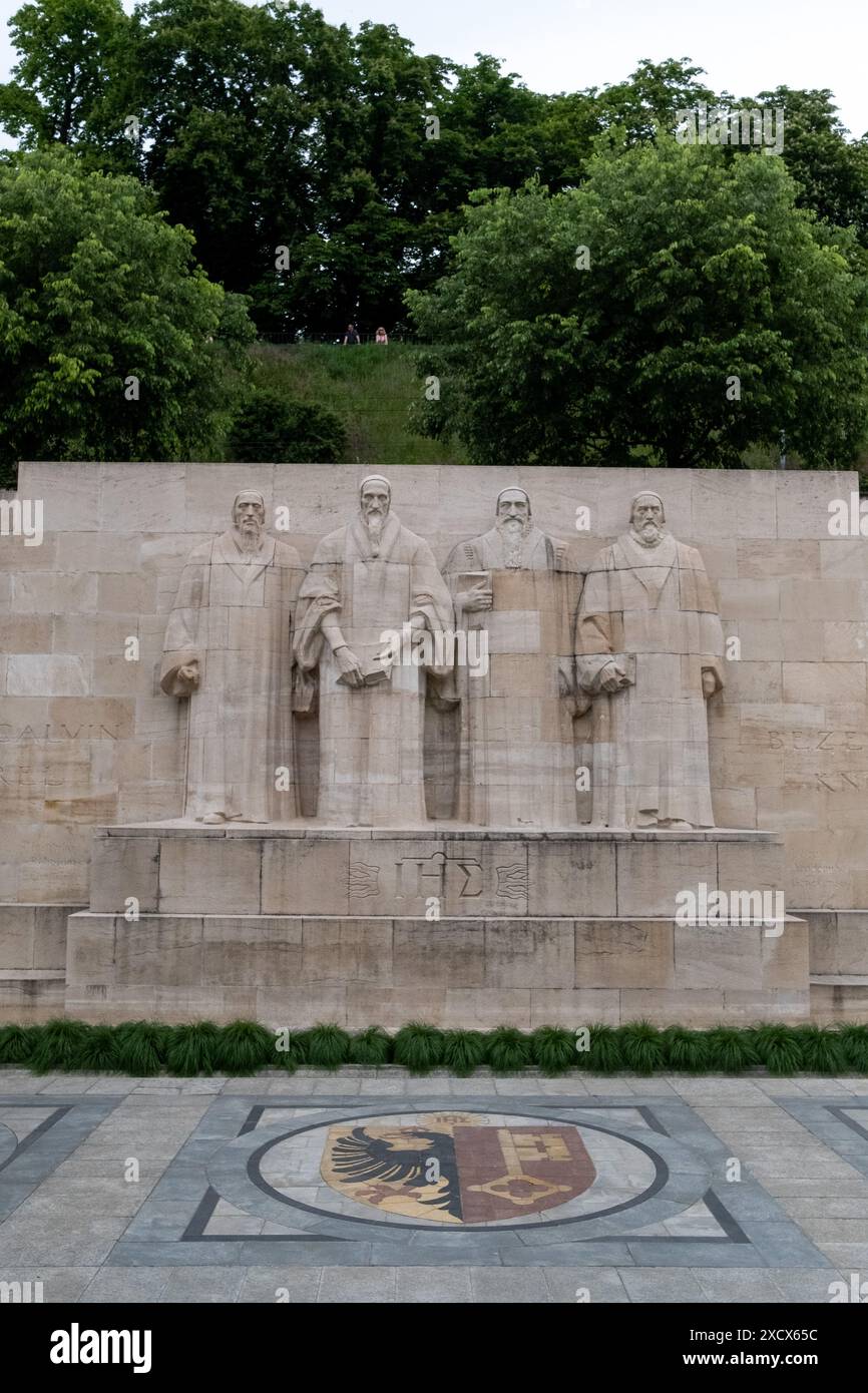 Wall of the Reformers, a stone wall paying tribute to the Protestant ...