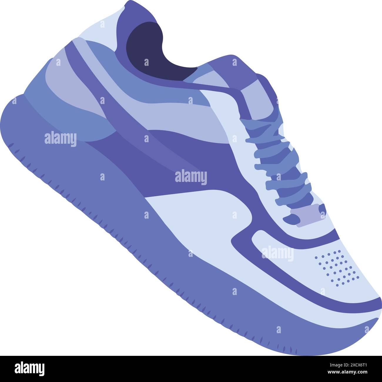 An illustration of a blue sneaker, showcasing a stylish and modern ...