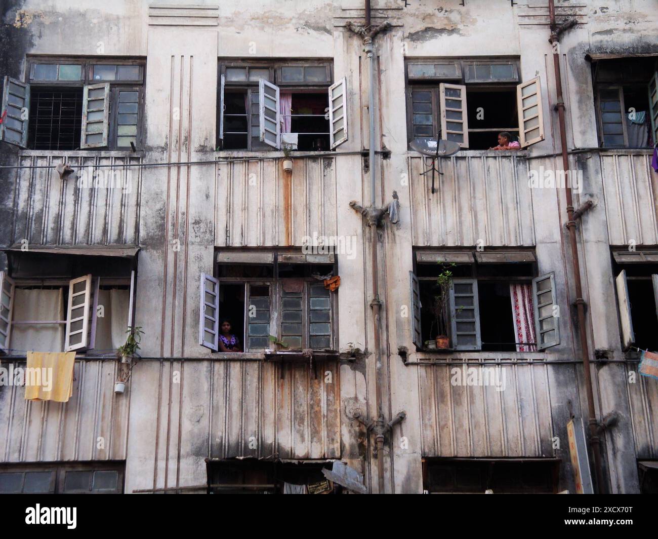 a slum in a city in india with run down infrastructure slum in a city ...