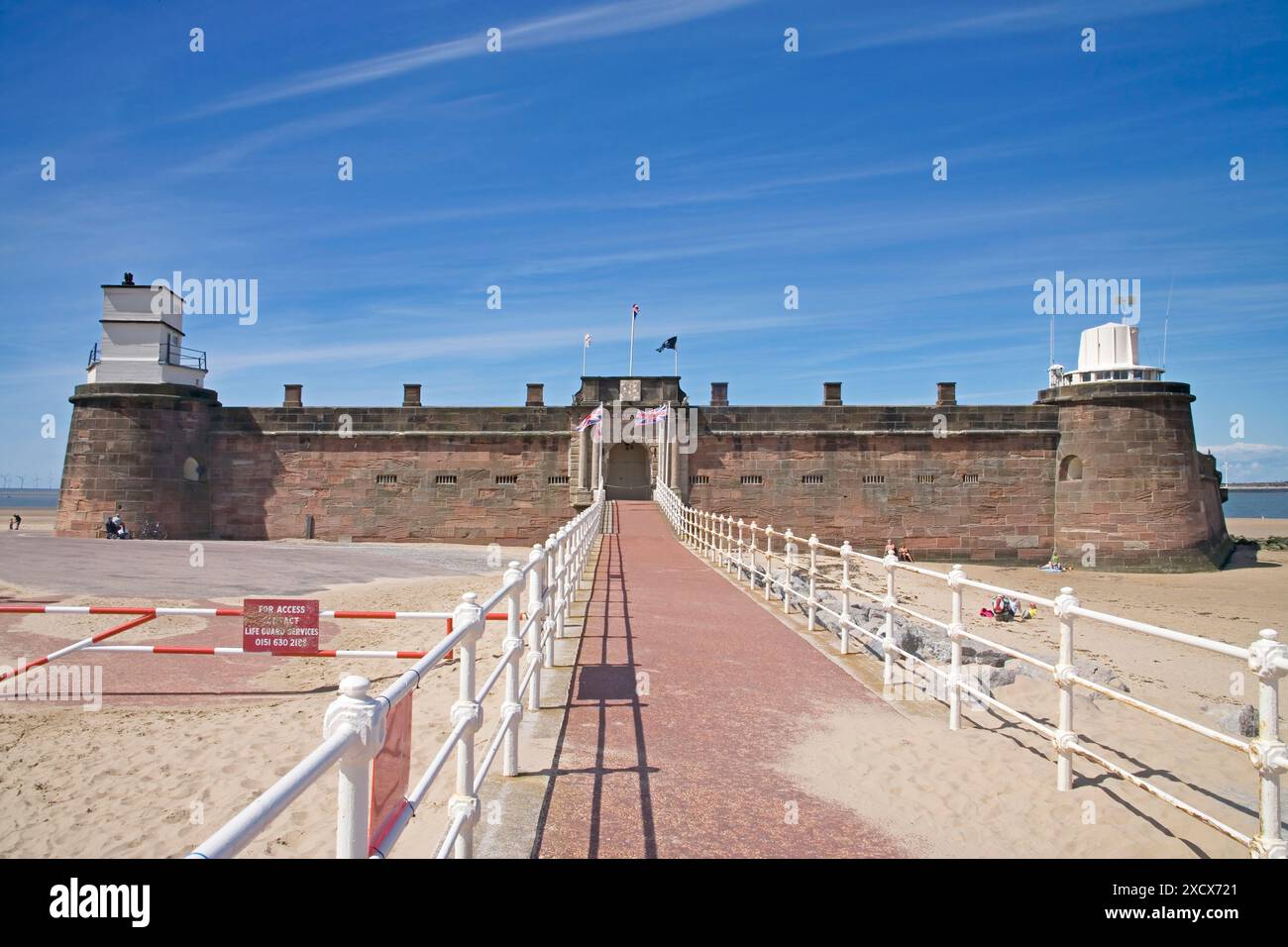 entrance to fort perch at new brighton on the wirral coast Stock Photo ...