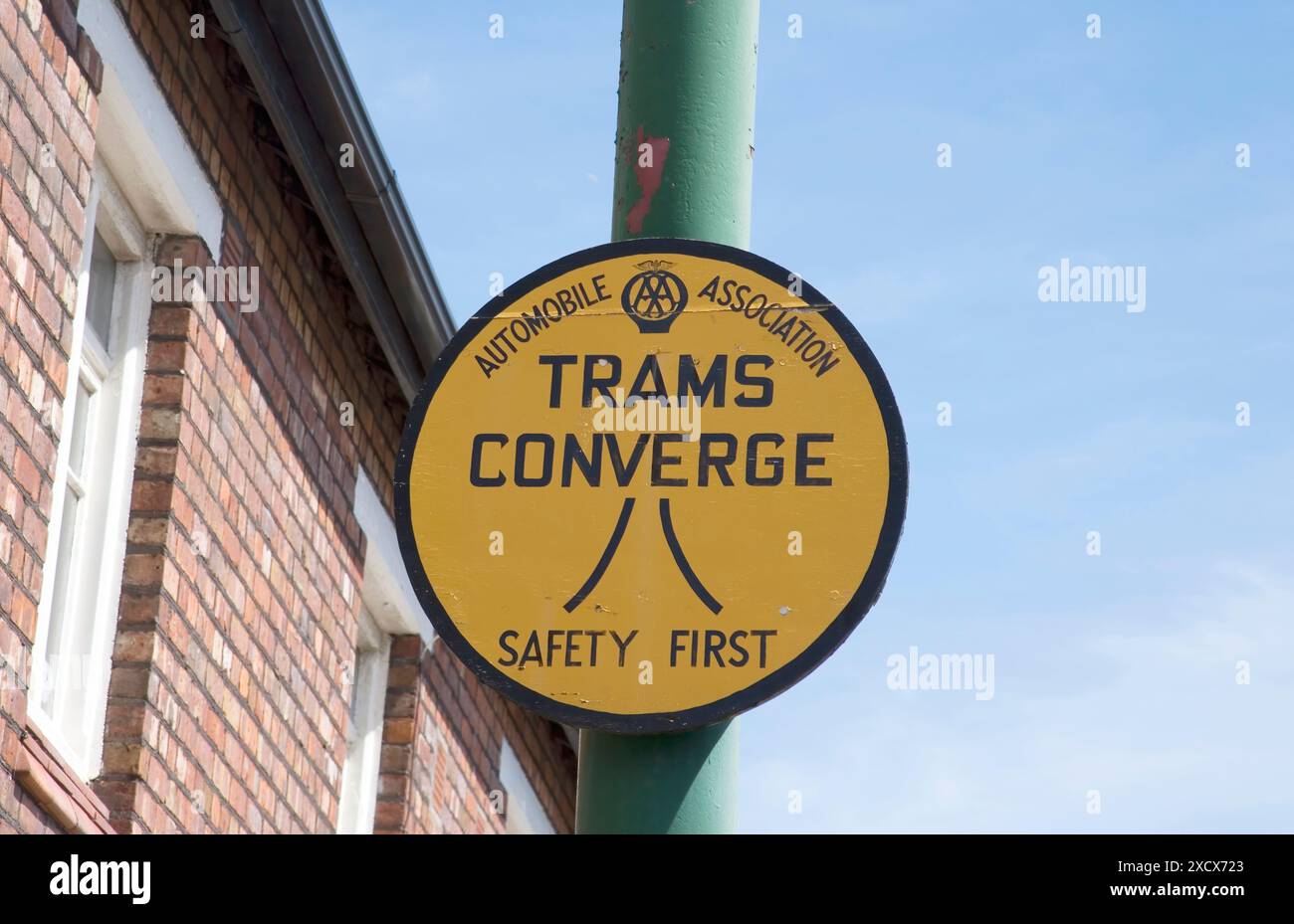 birkenhead tram signs on the wirral Stock Photo - Alamy