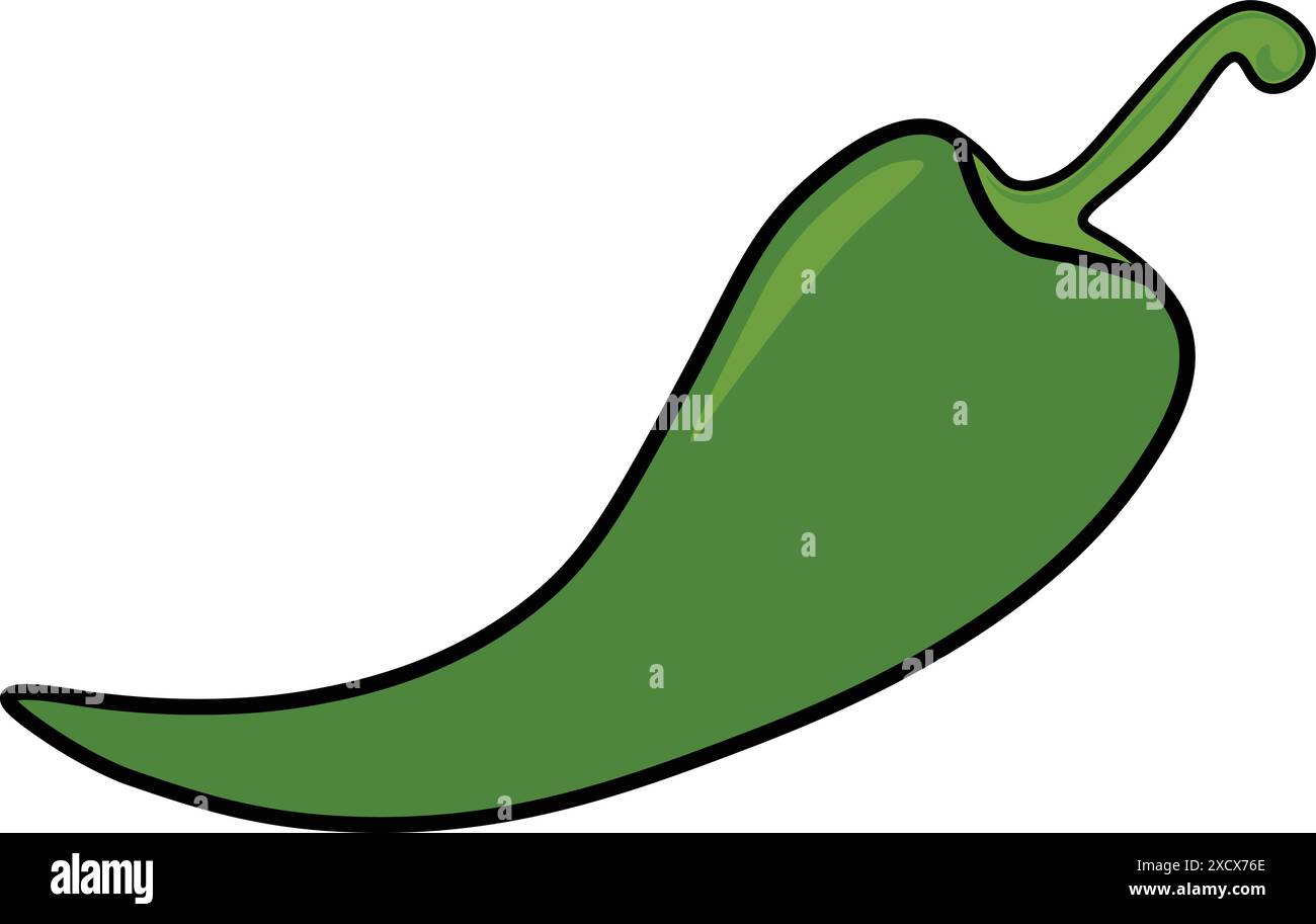 Green chili visual Stock Vector Images - Alamy