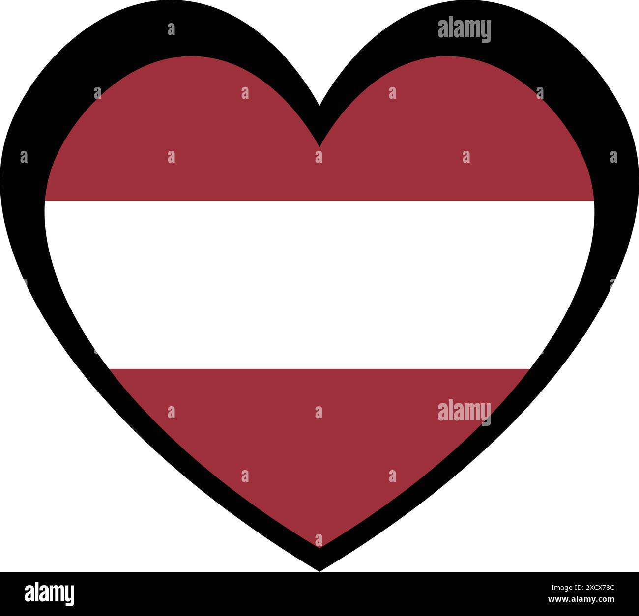 An illustration of a heart icon featuring the Latvia flag, symbolizing love and pride for Latvia ...
