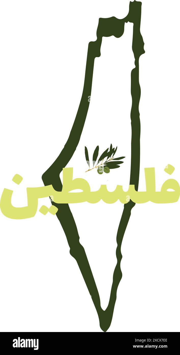 Artistic Map of Palestine: Creative Depiction with Unique Design ...