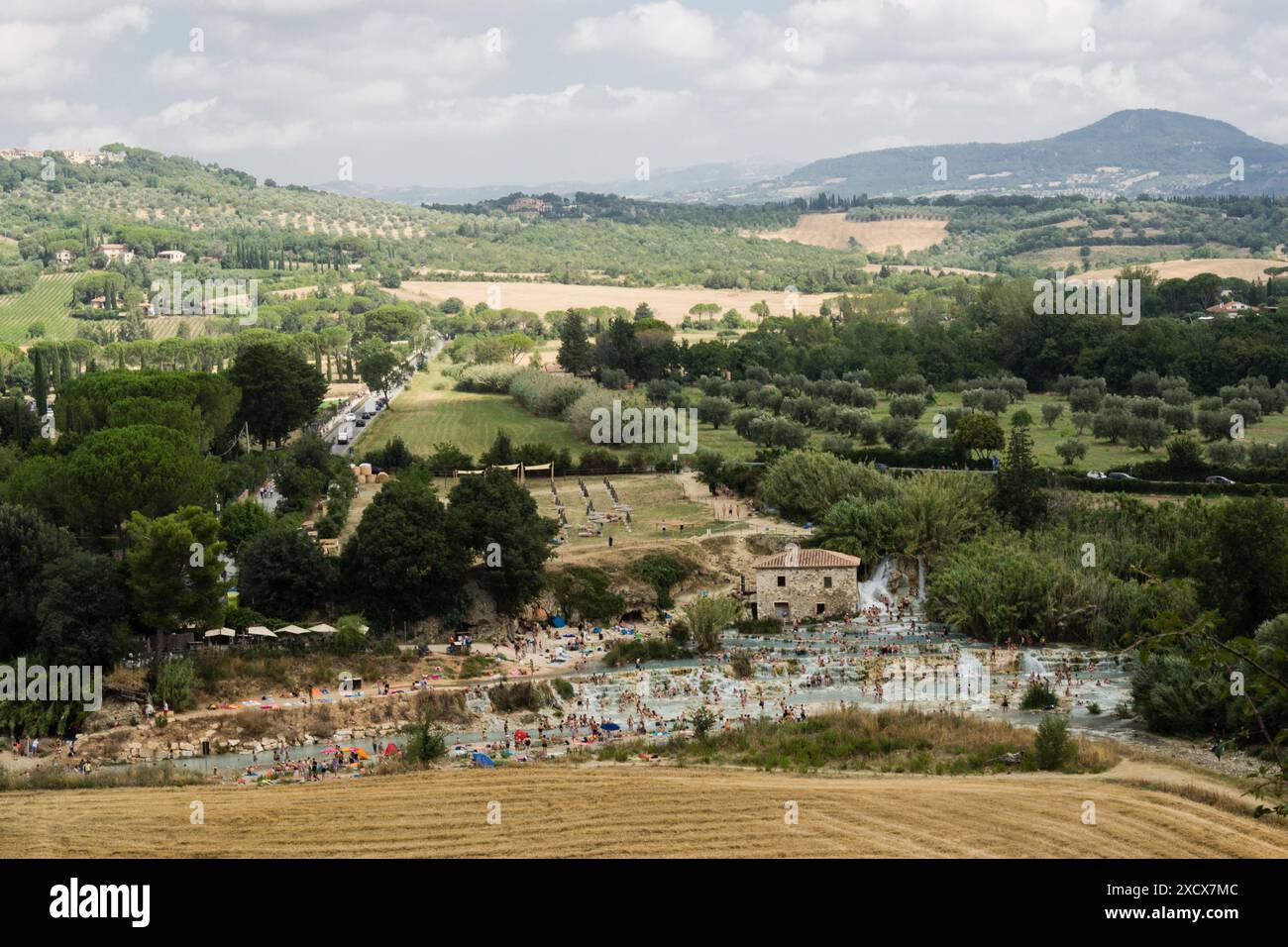 Toscane Italy, natural spa with waterfalls and hot springs at Saturnia ...