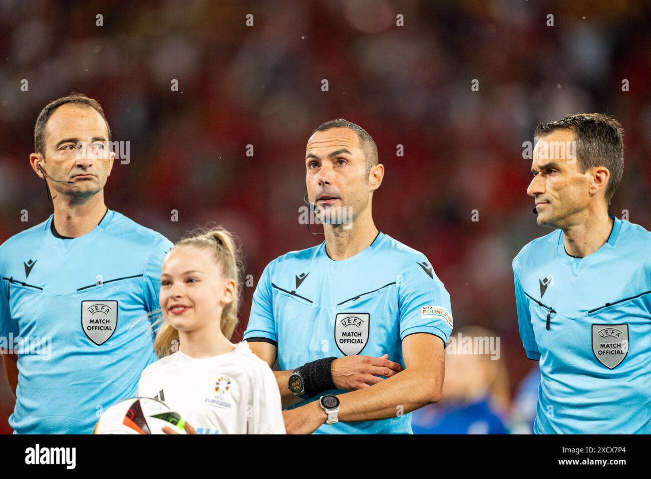 Leipzig, Germany. 18th, June 2024. Referee Marco Guida seen during the ...