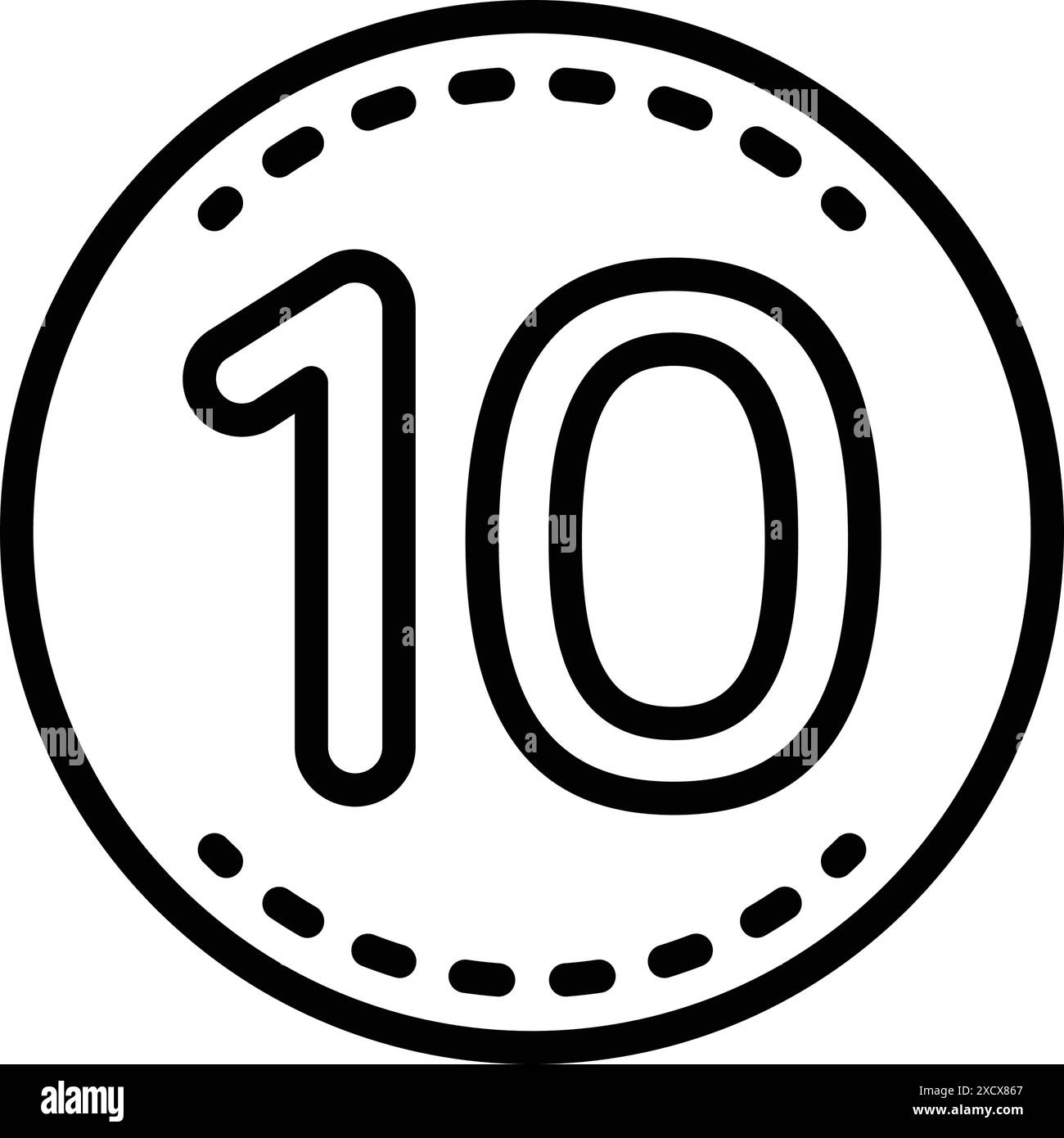Icon for ten,number Stock Vector Image & Art - Alamy