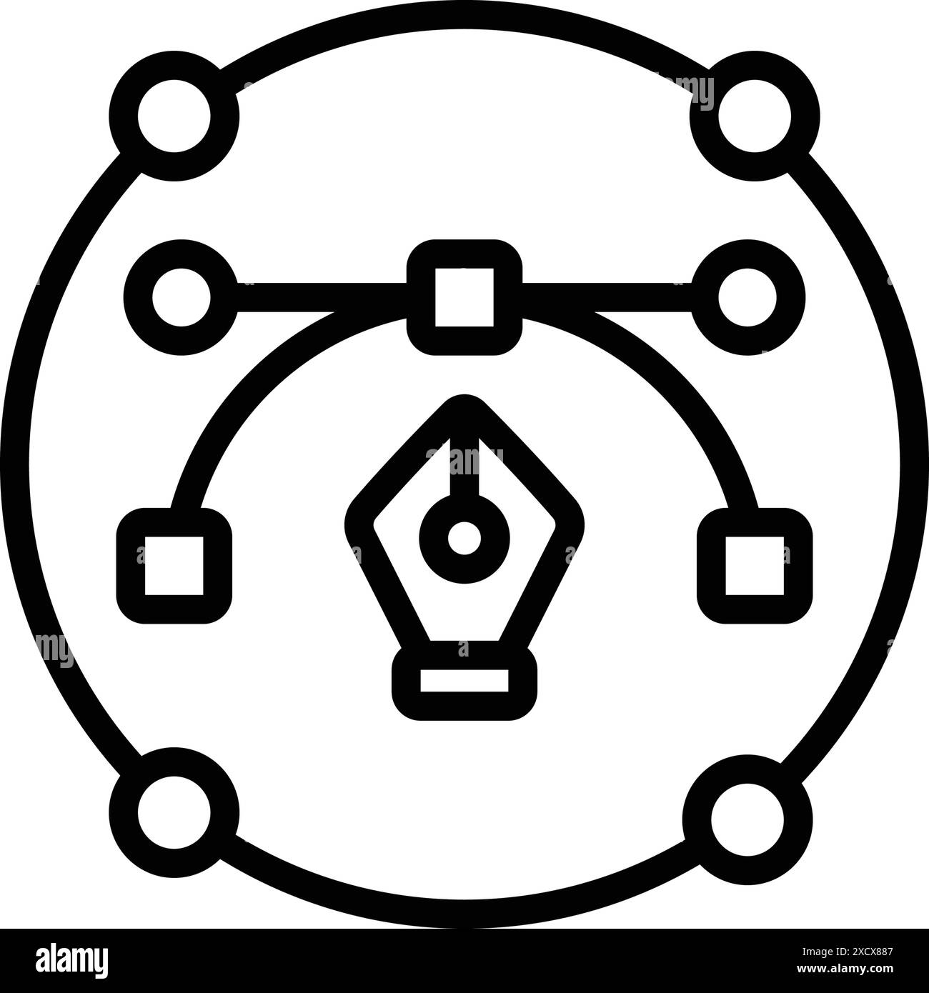 Icon for path,anchor point Stock Vector Image & Art - Alamy