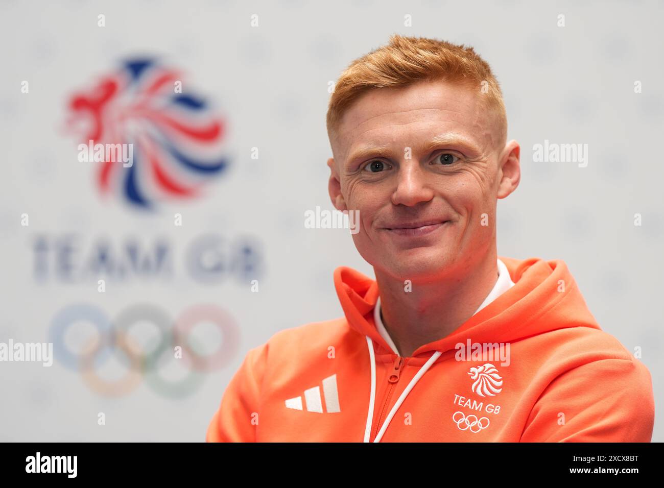 Sam Dickinson during a Team GB kitting out session ahead of the 2024 ...