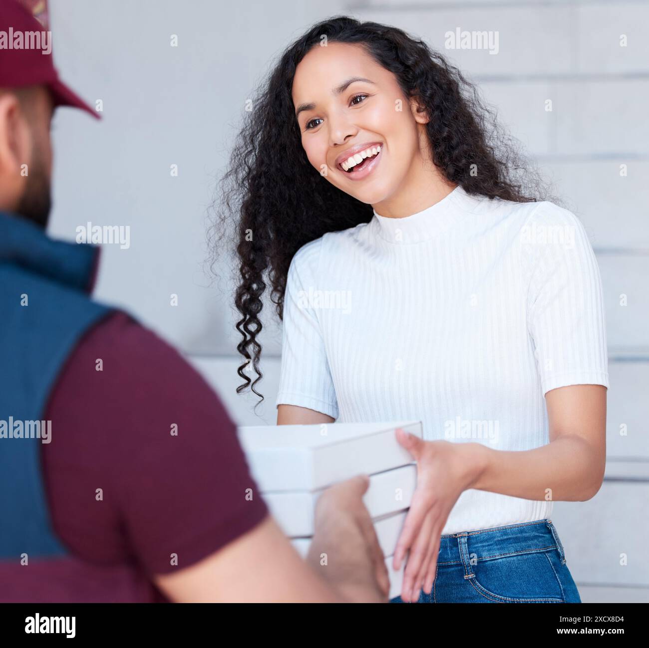 Male client receiving face hi-res stock photography and images - Alamy