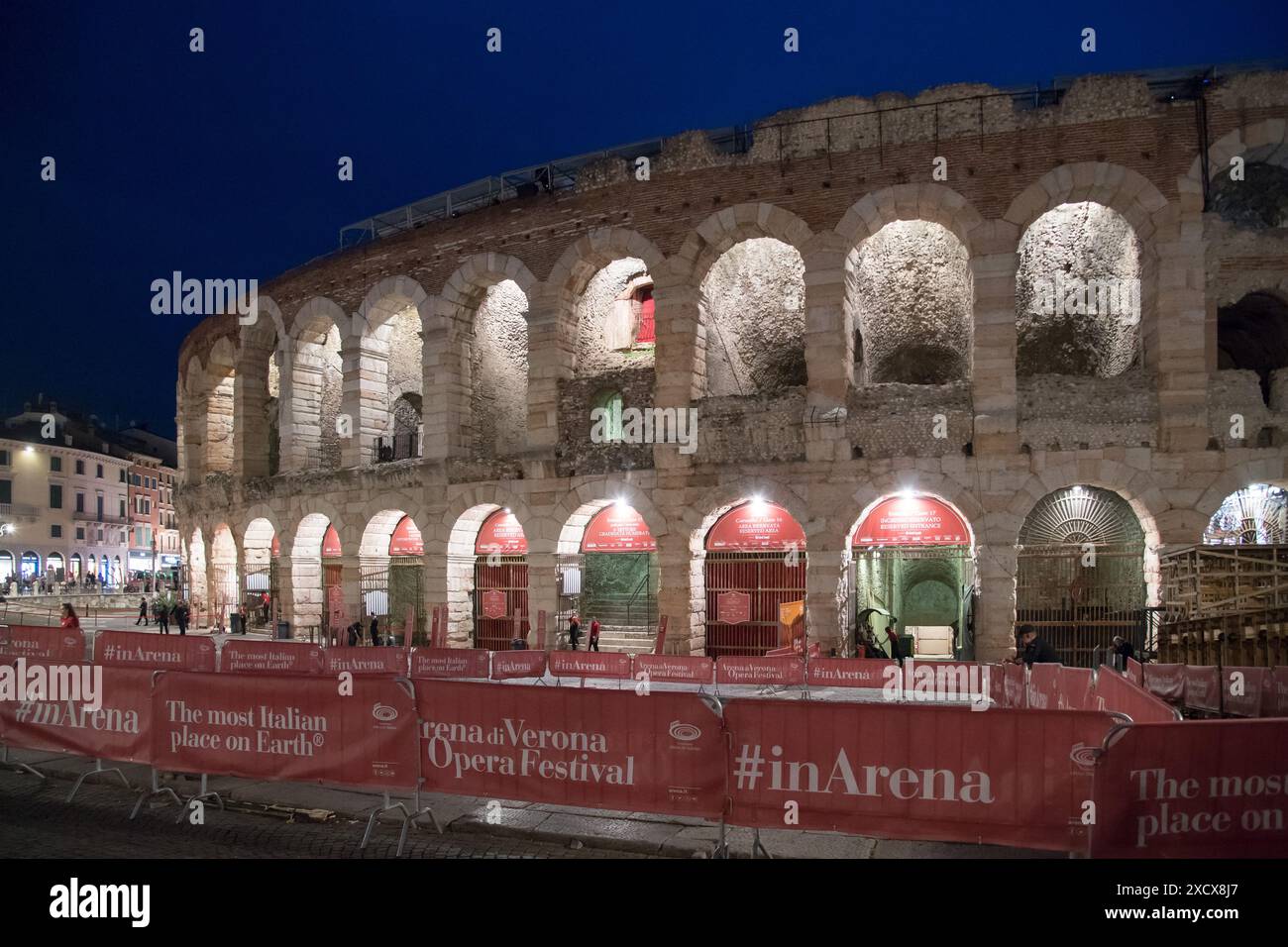 Roman amphitheatre, Arena di Verona (Verona Arena) built in I AD, the ...