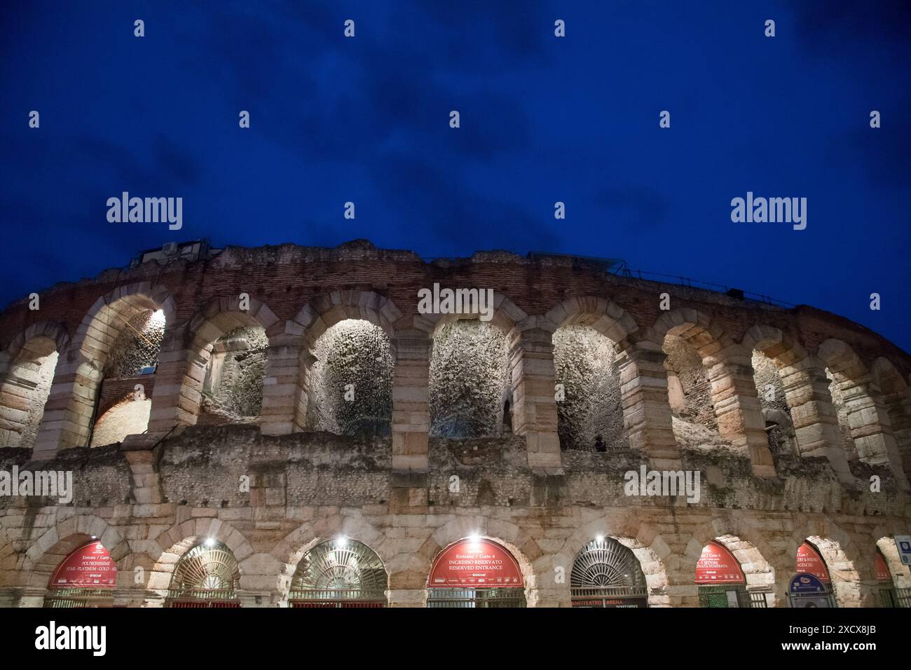 Roman amphitheatre, Arena di Verona (Verona Arena) built in I AD, the ...