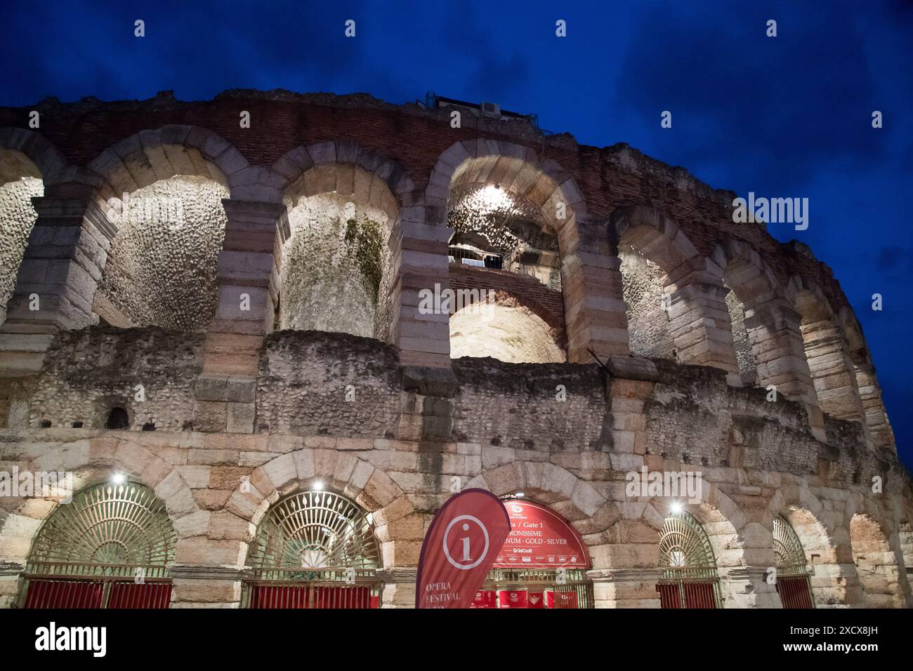 Roman amphitheatre, Arena di Verona (Verona Arena) built in I AD, the ...