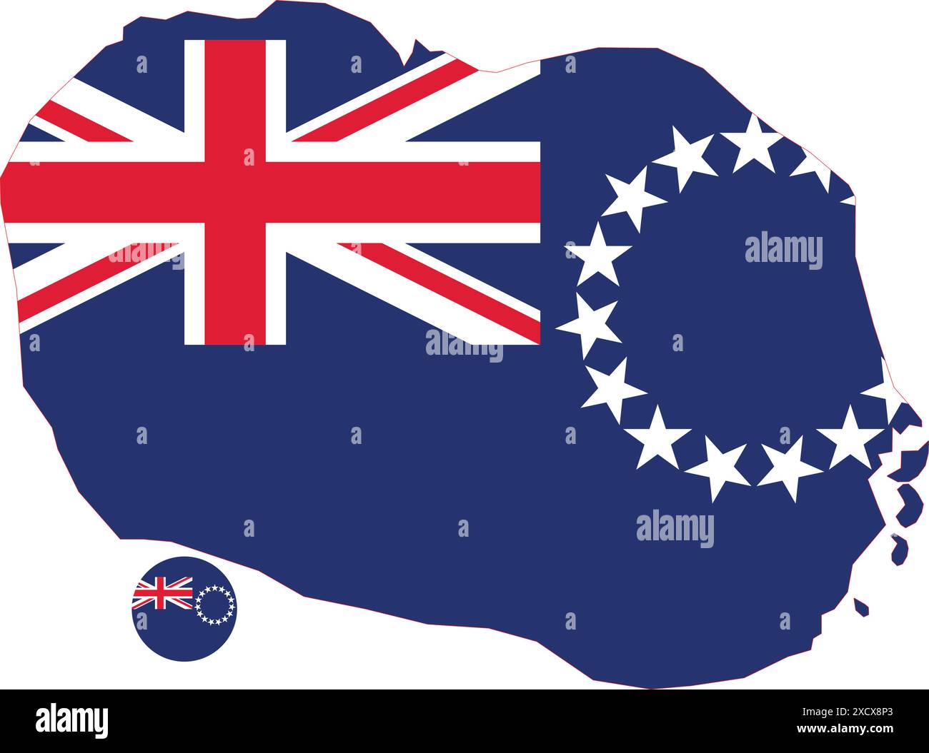 Cook Island Map Stock Vector Image & Art - Alamy