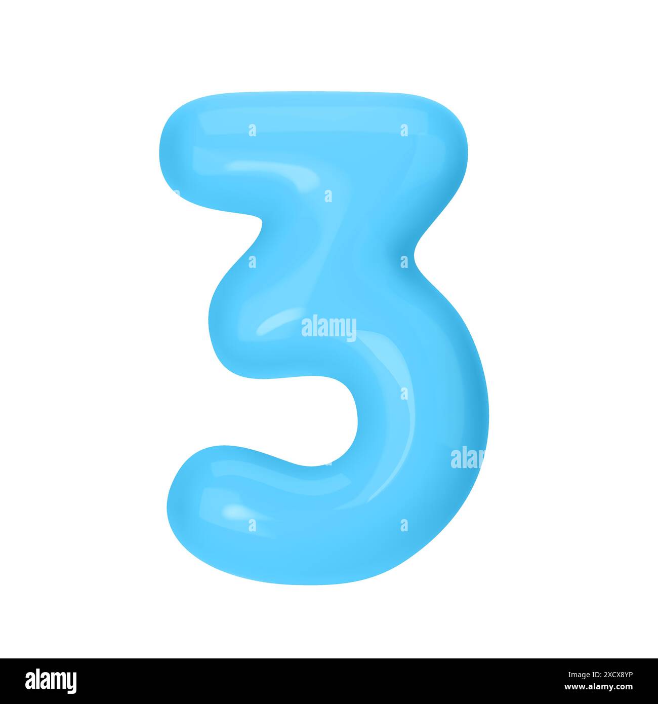 Number 3 Blue