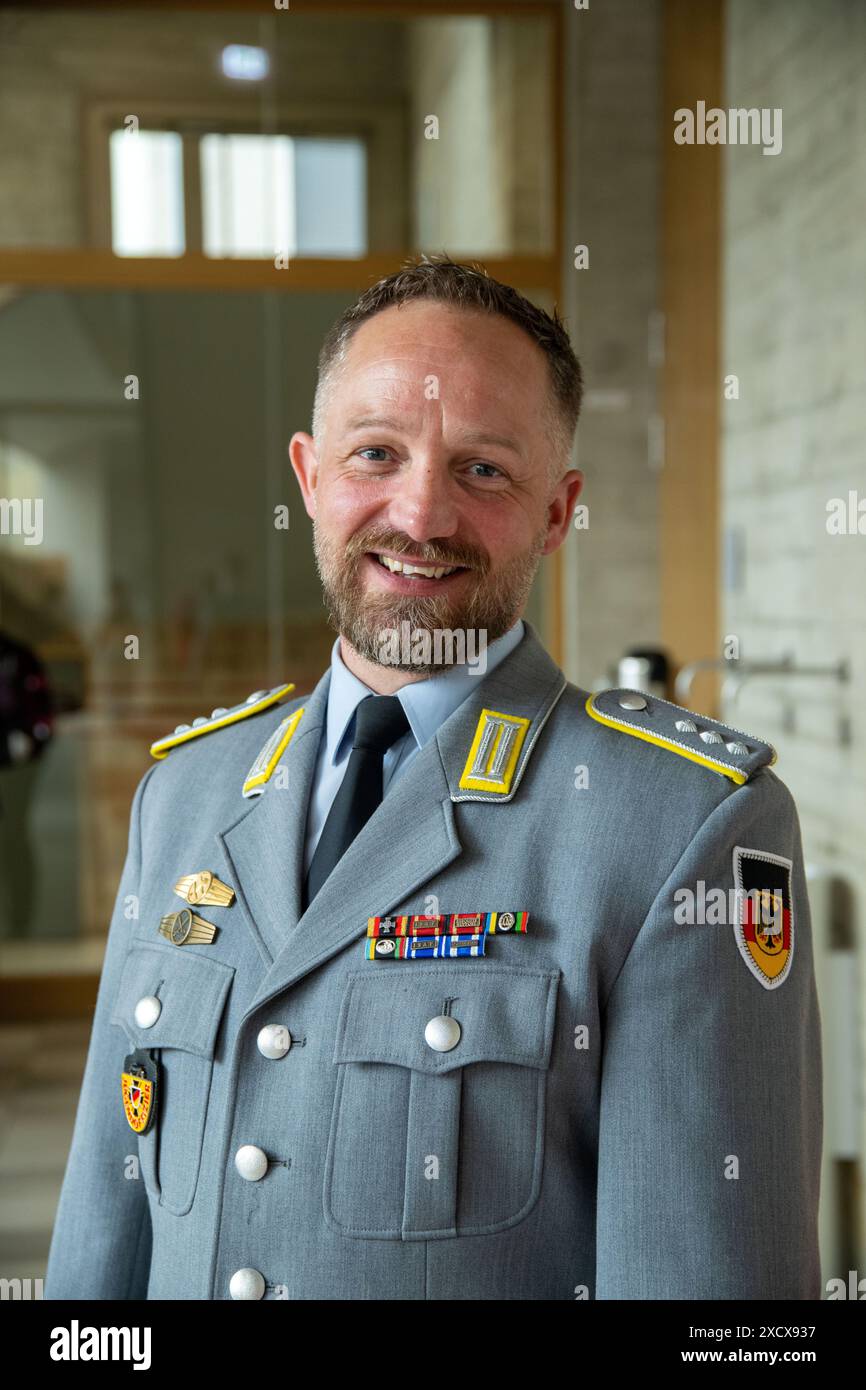 Bamberg, Germany. 17th June, 2024. A portrait of youth officer Dhany ...