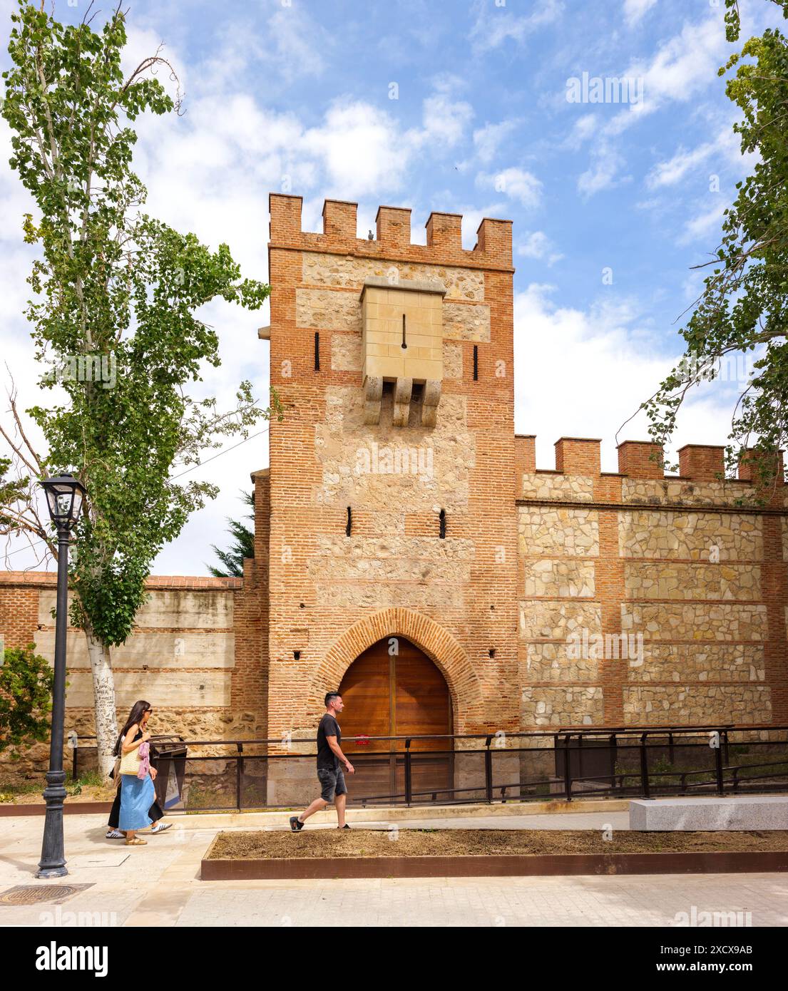 The main entrance of Tower XIV: The Albacar’s Gate in Alcalá de Henares ...