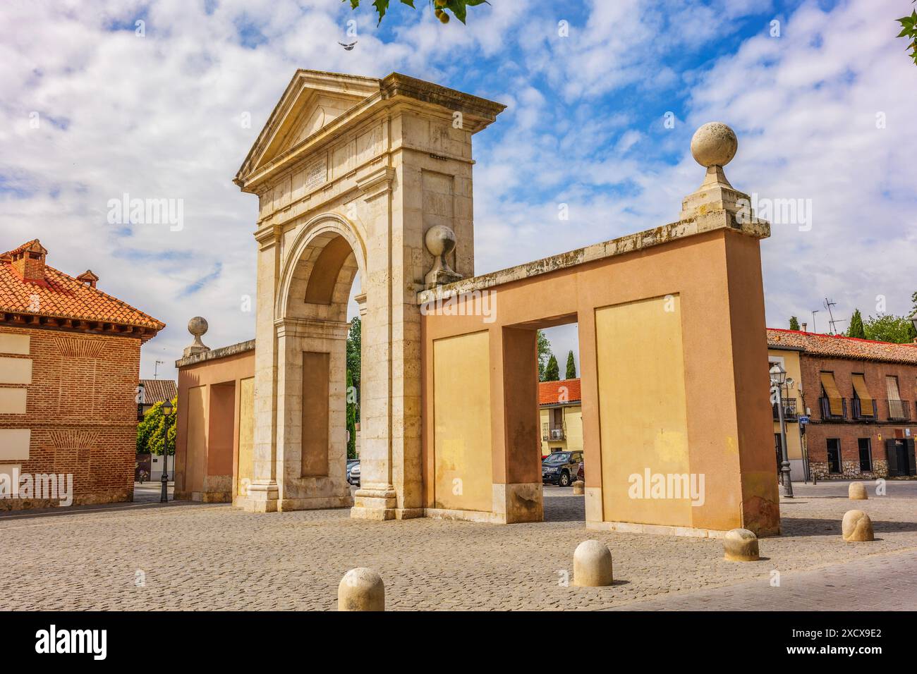 The medieval Madrid Gate rebuilt in 1778 by architect Antonio de Juana ...